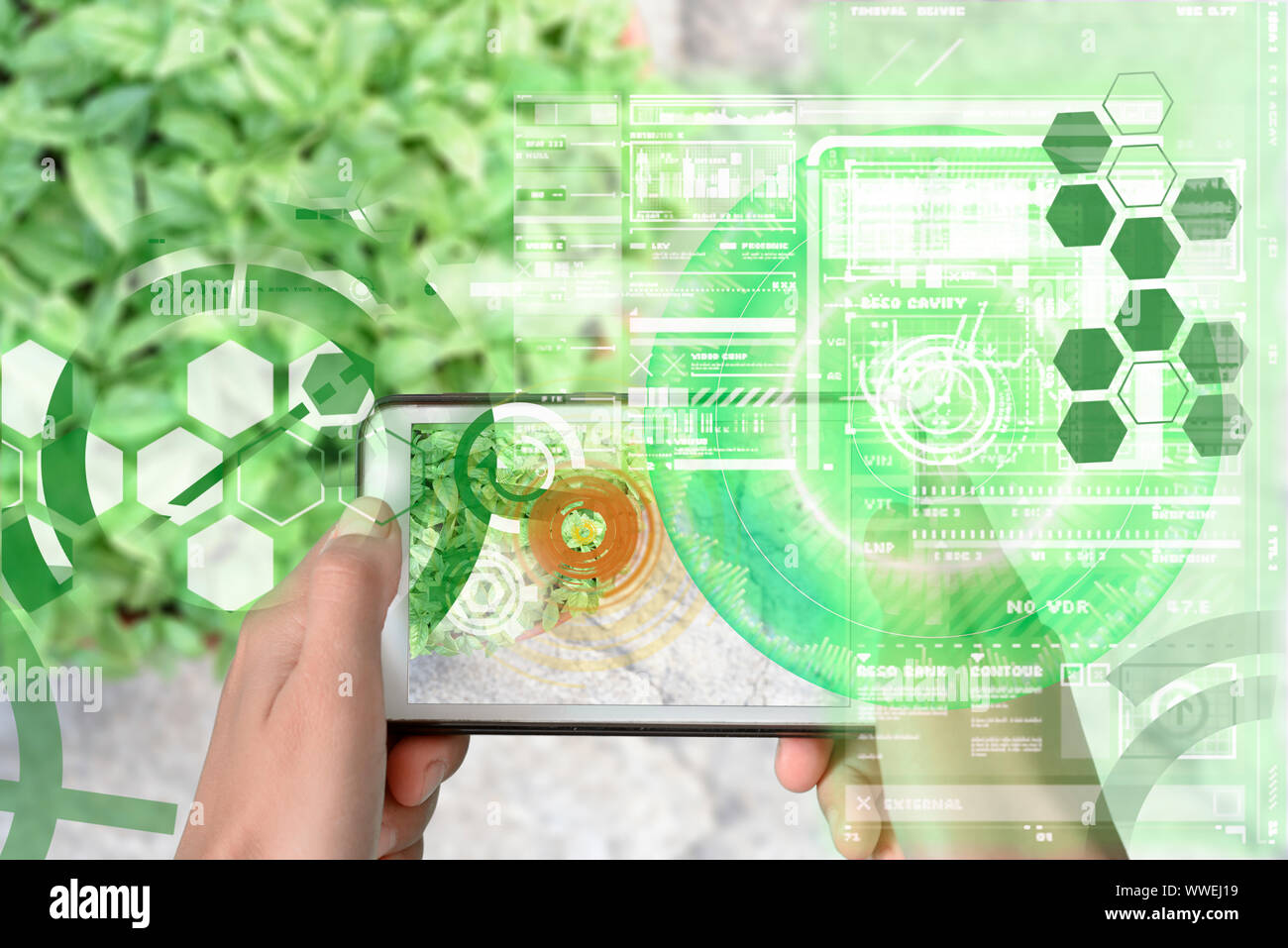 Augmented Reality Device Using Smart Technology Mixing Virtual And