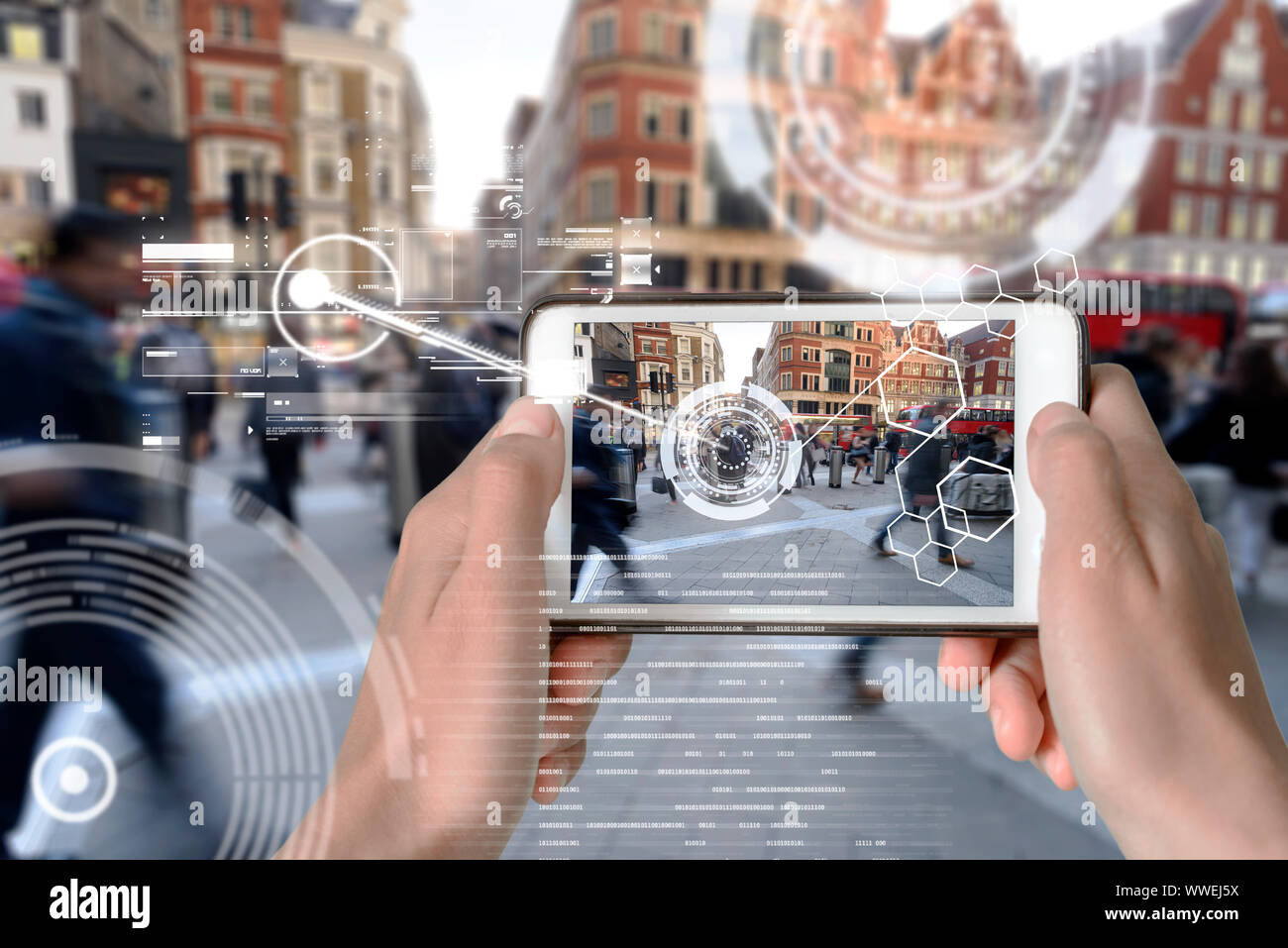 Smart city augmented reality concept hi-res stock photography and ...