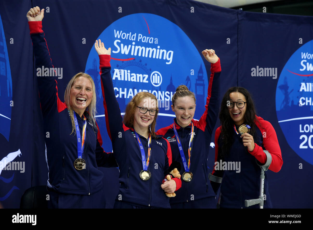 Great Britain's Stephanie Millward, Brock Whiston, Toni Shaw and Alice ...