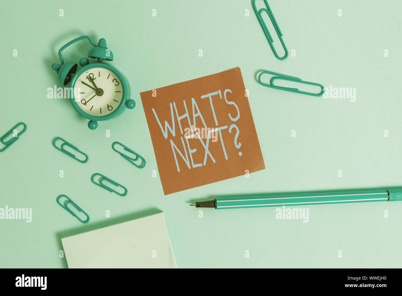 Conceptual hand writing showing What S Next Question. Concept meaning ...