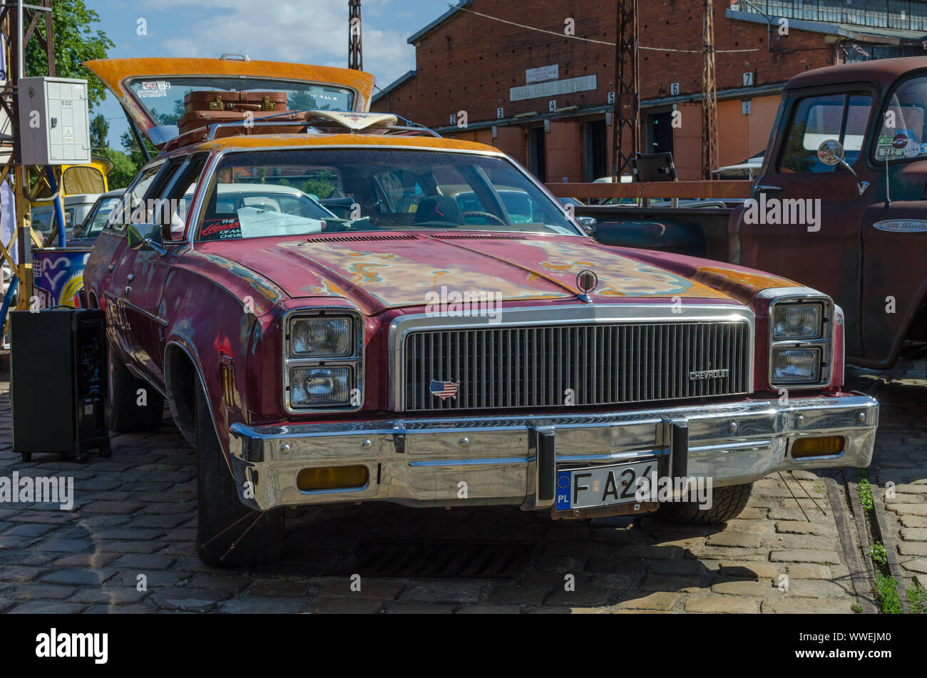 WROCLAW, POLAND - August 11, 2019: USA cars show - Chevrolet Malibu ...