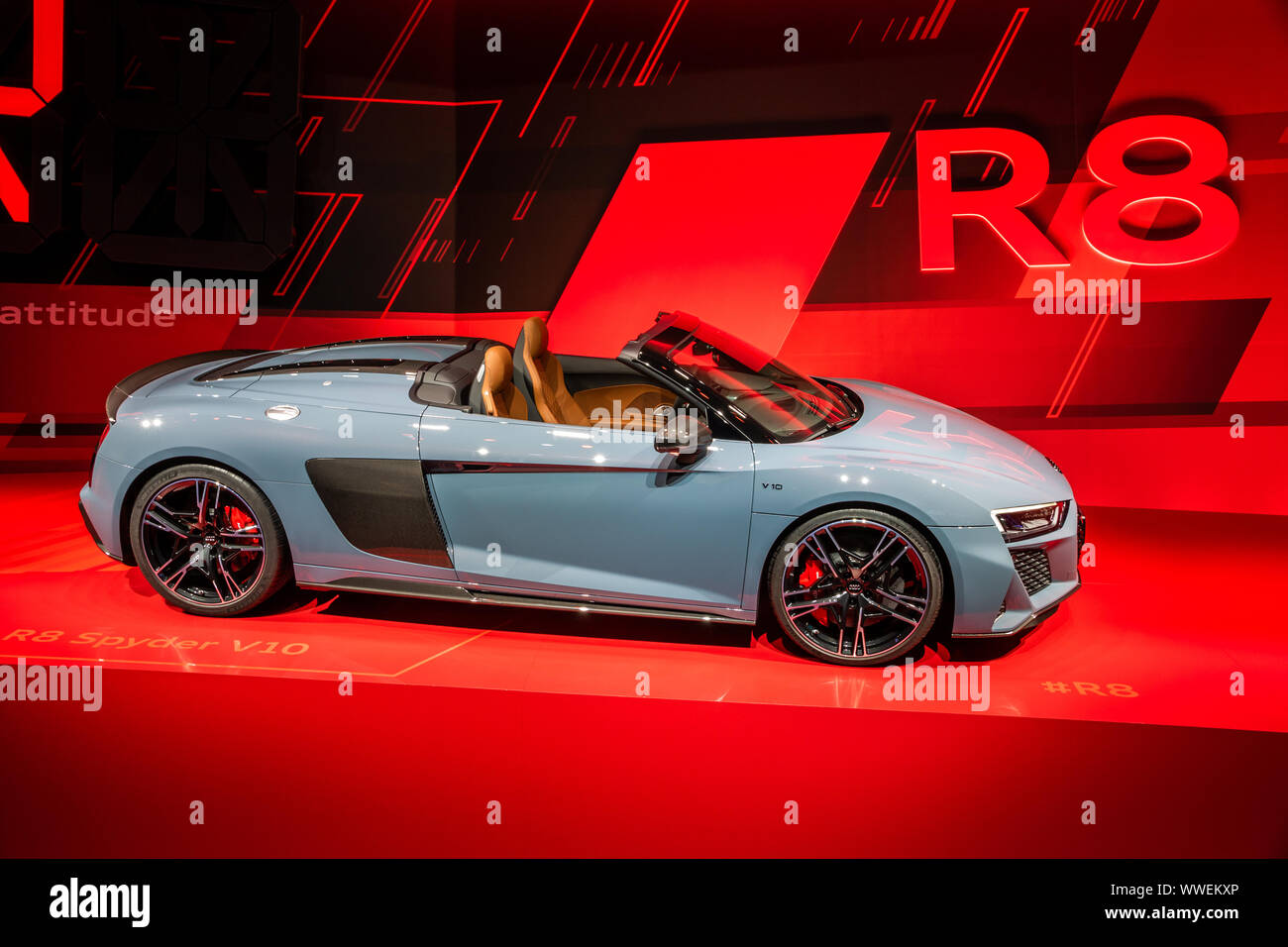 FRANKFURT, GERMANY - SEP 10, 2019: Audi R8 V10 performance quattro ...