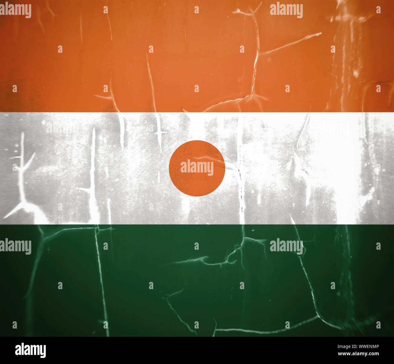 Flag of Niger, concrete background Stock Photo - Alamy