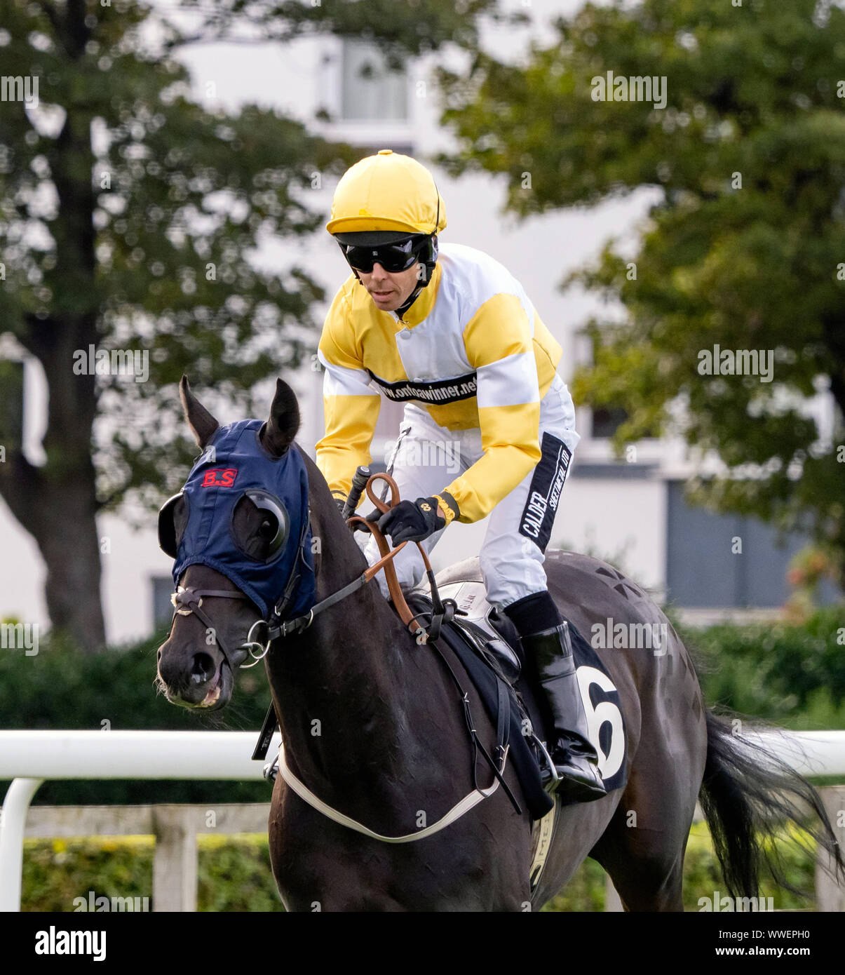 Jockey Graham Lee on Chocoholic before the start of the Join RacingTV ...