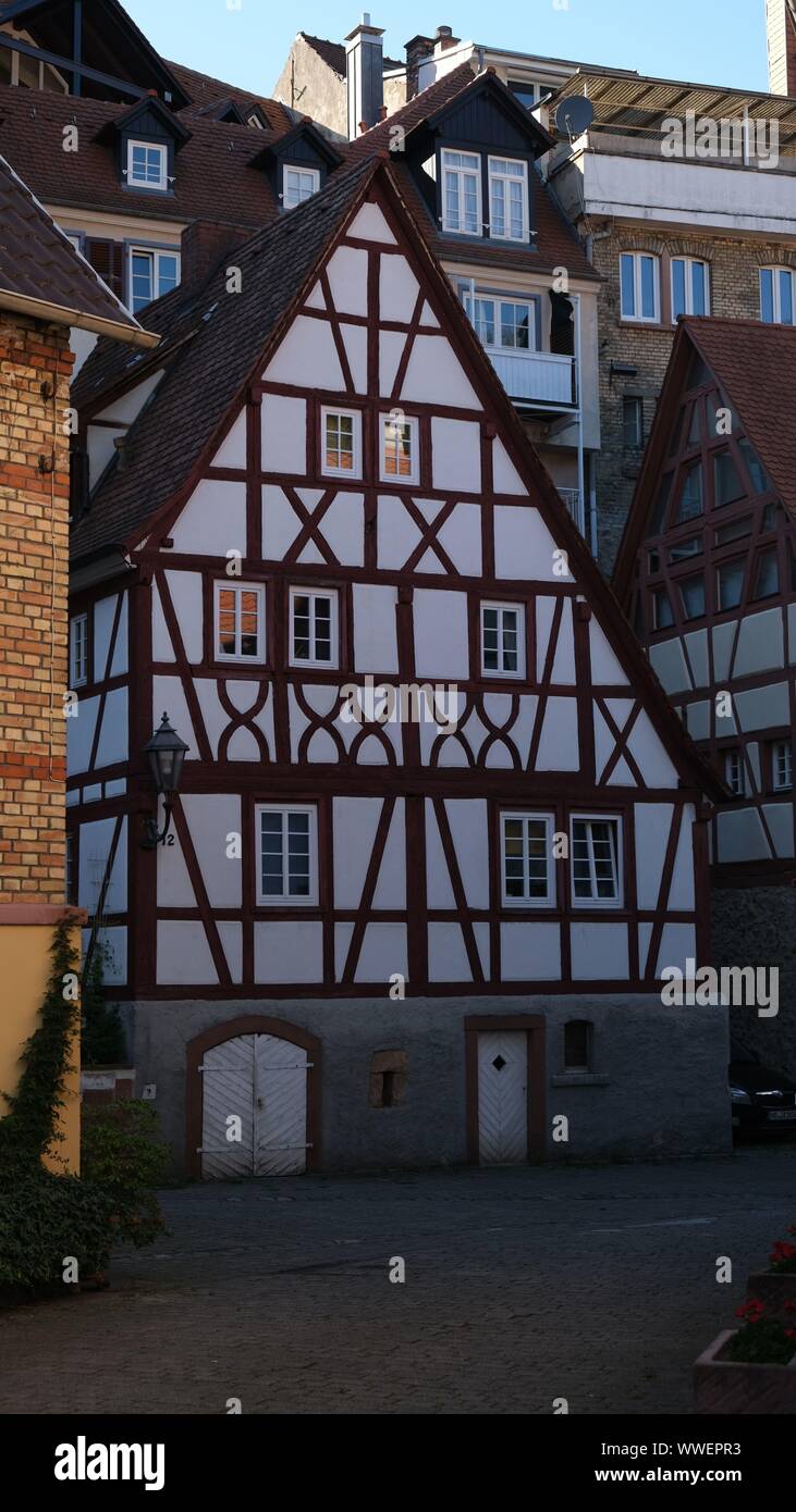 Historic half timbered timber frame framed building hi-res stock ...