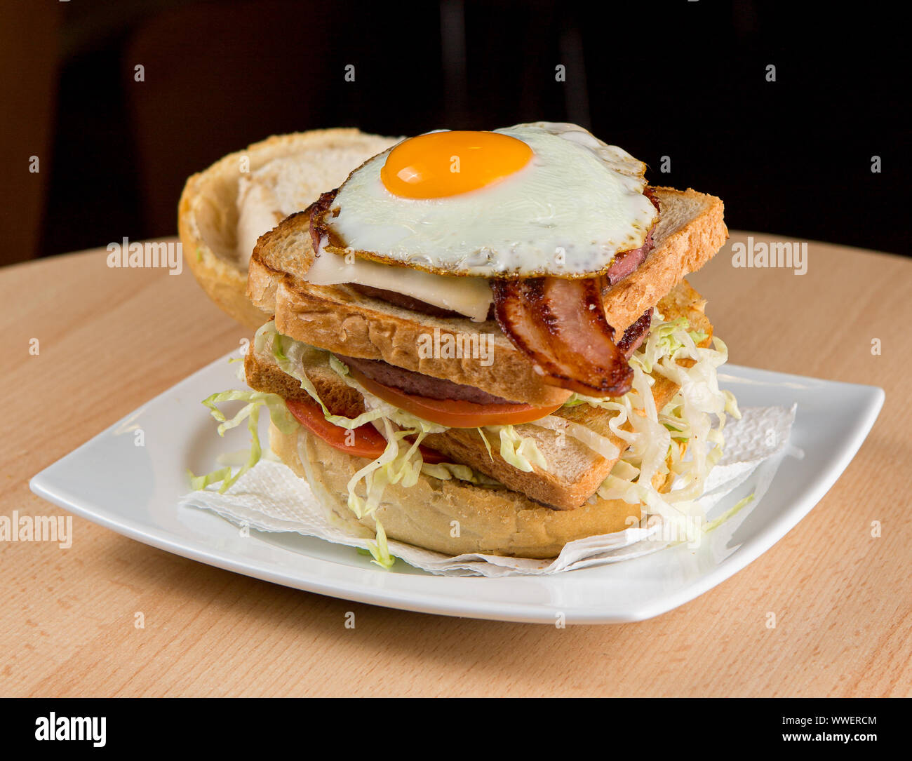 Super Continental Sandwich freshly prepared and ready to eat. Homemade ...