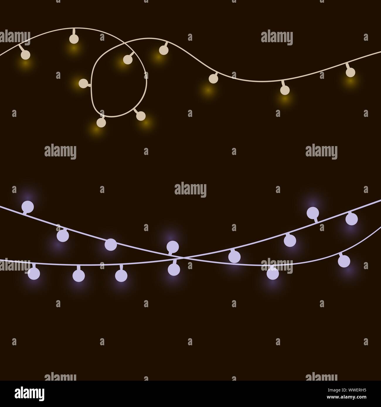 Chain of christmas illumination Stock Vector Images - Alamy