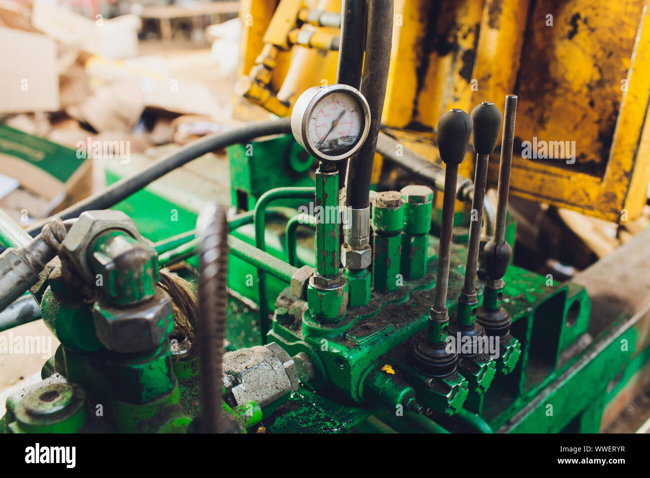 Special equipment for pressing paper waste at a waste sorting plant for ...