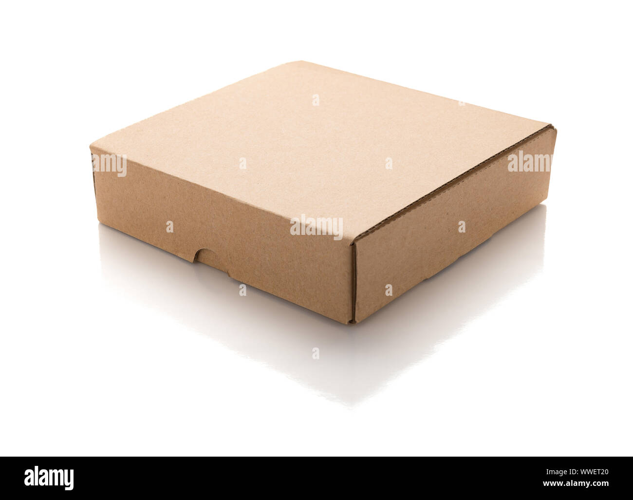 closed brown box on a white background Stock Photo - Alamy