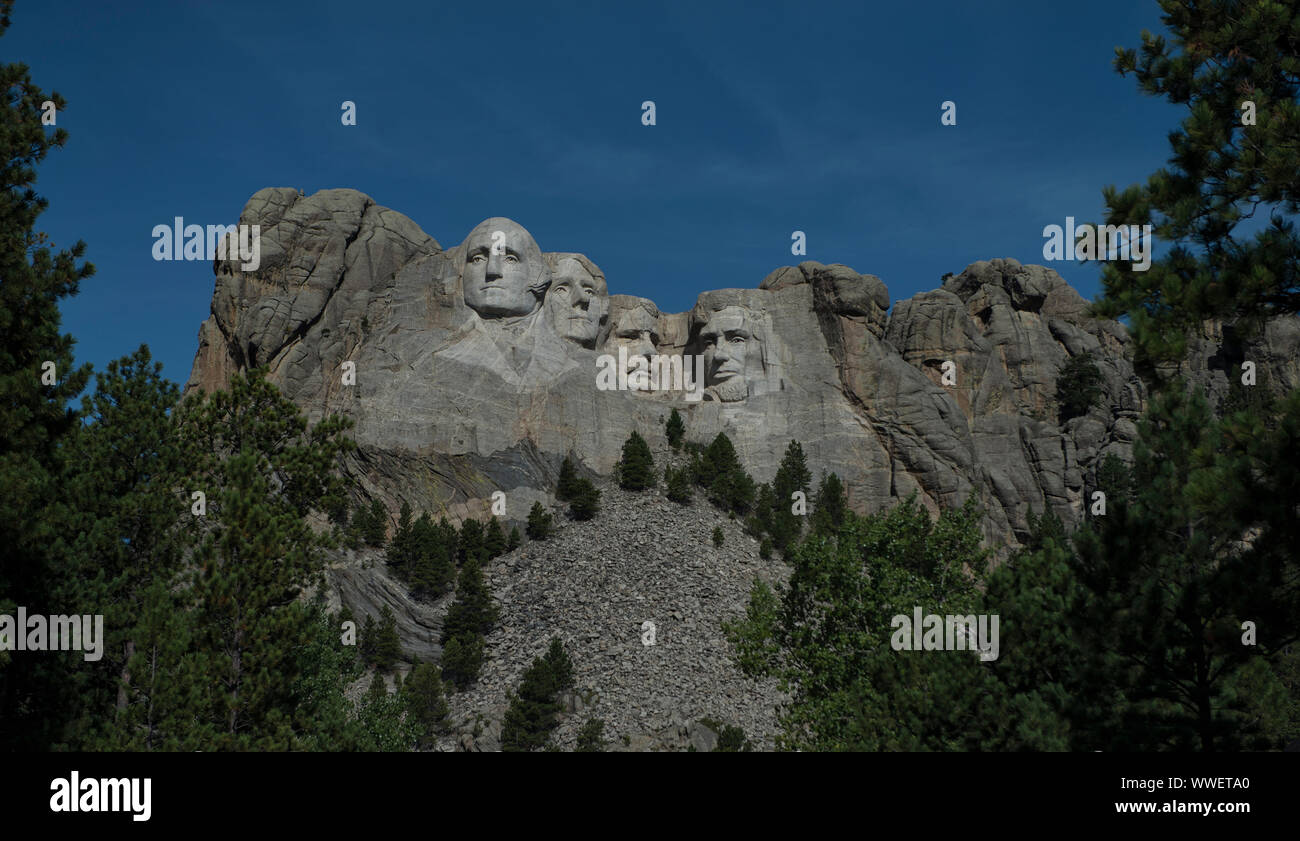 UNITED STATES - September 14, 2019: Mount Rushmore National Memorial is ...