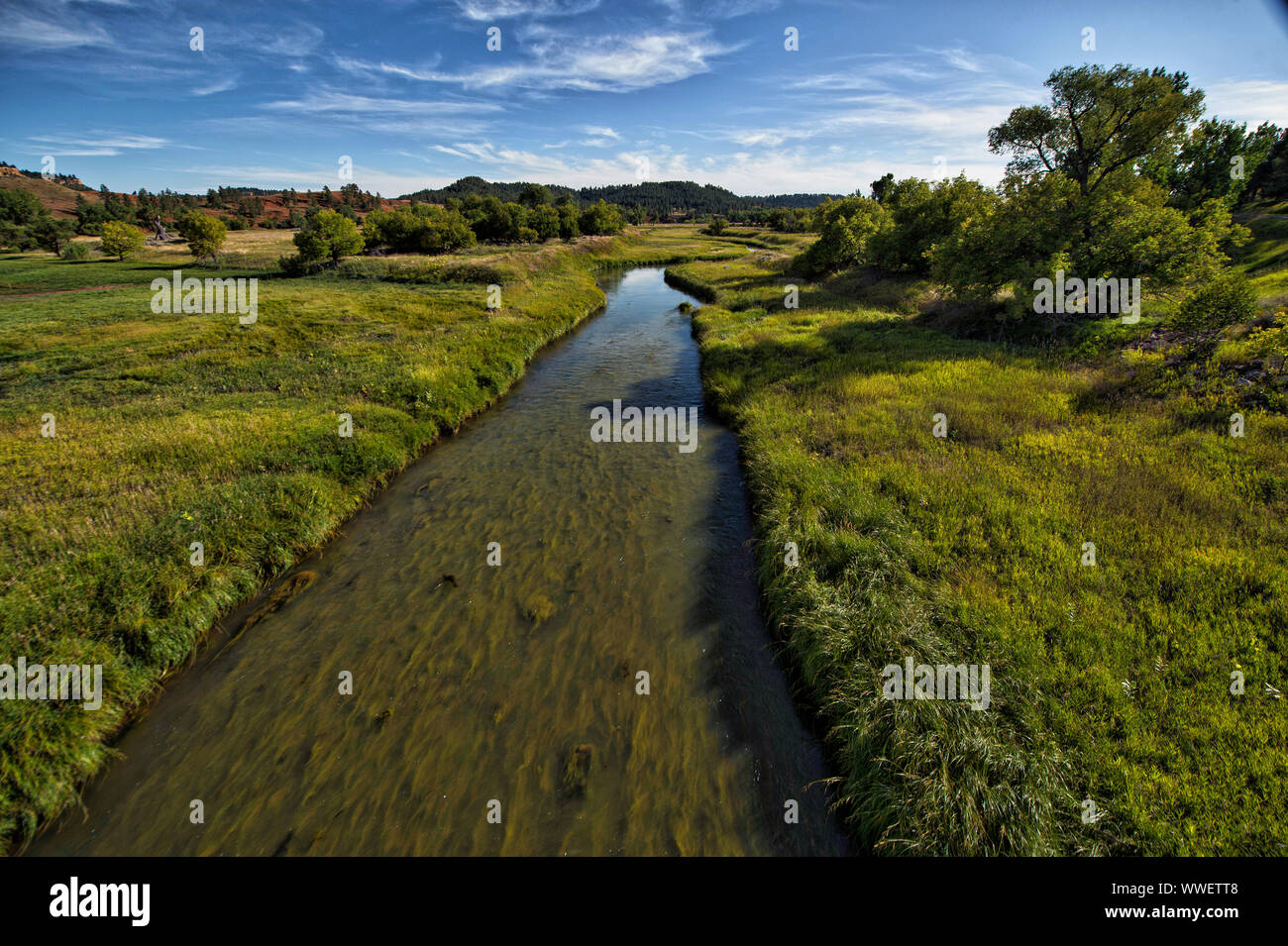 UNITED STATES - September 15, 2019: The the Belle Fourche River at ...