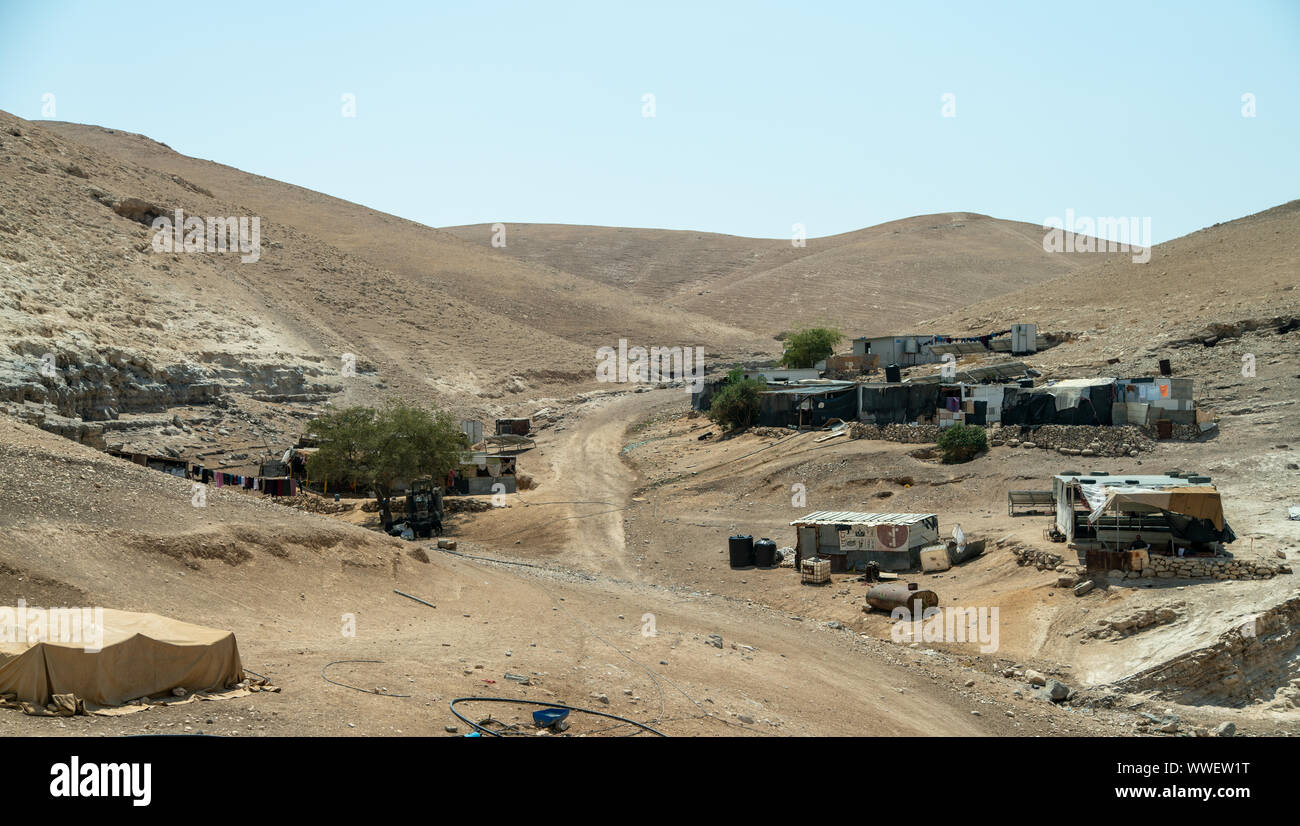 ISRAEL - AUGUST 30, 2019 : View of Bedouins village in the Negev ...