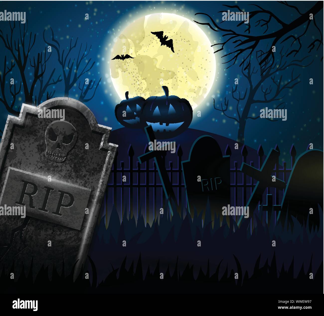 Halloween spooky background Stock Vector Image & Art - Alamy