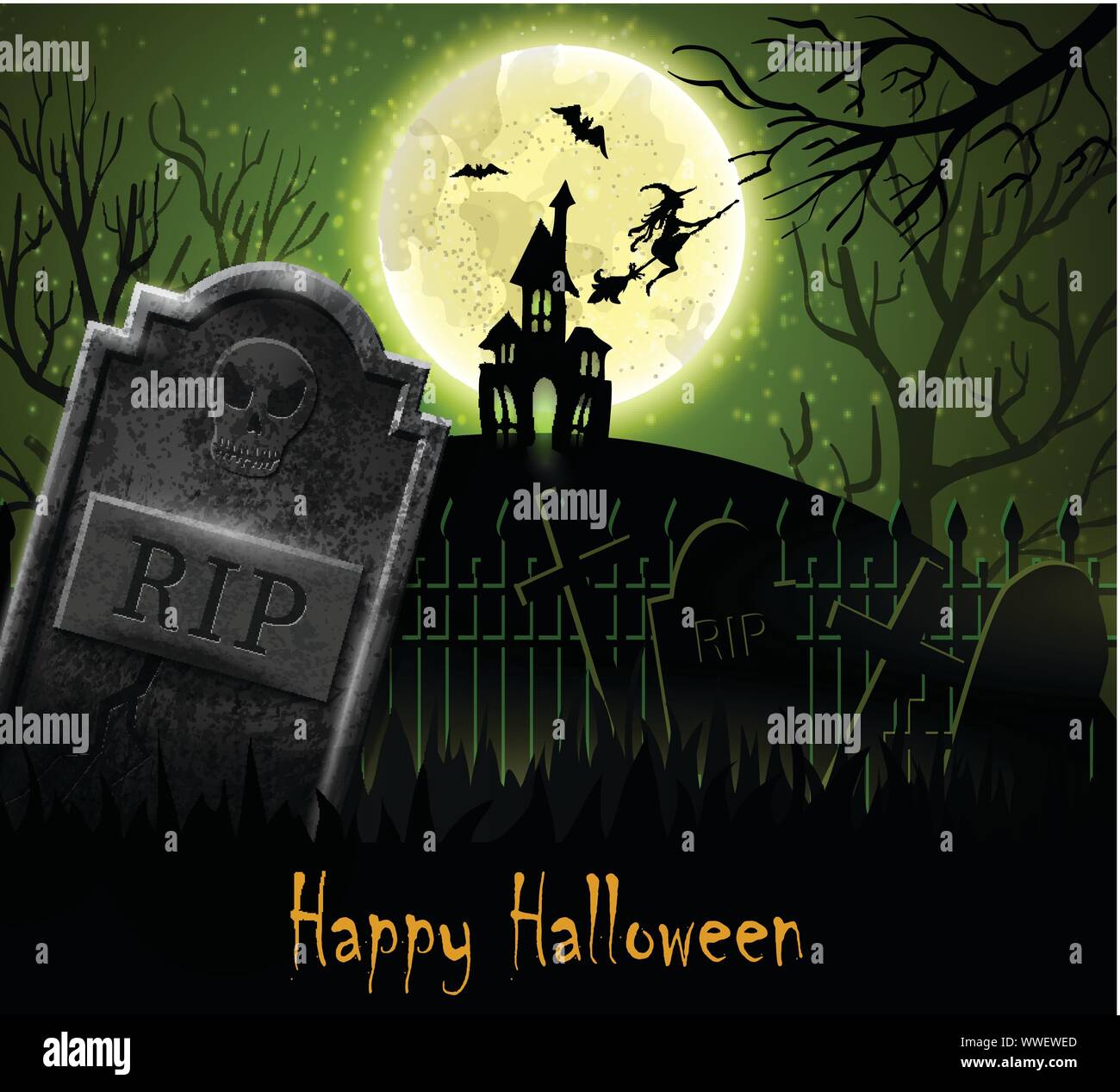 Halloween spooky background Stock Vector Image & Art - Alamy