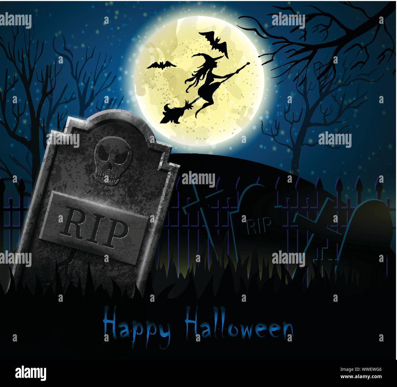 Halloween spooky background Stock Vector Image & Art - Alamy