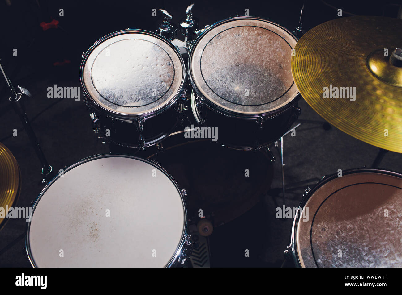 Close-up of Drummer and his Kit, Playing Live with his Band Stock Photo ...