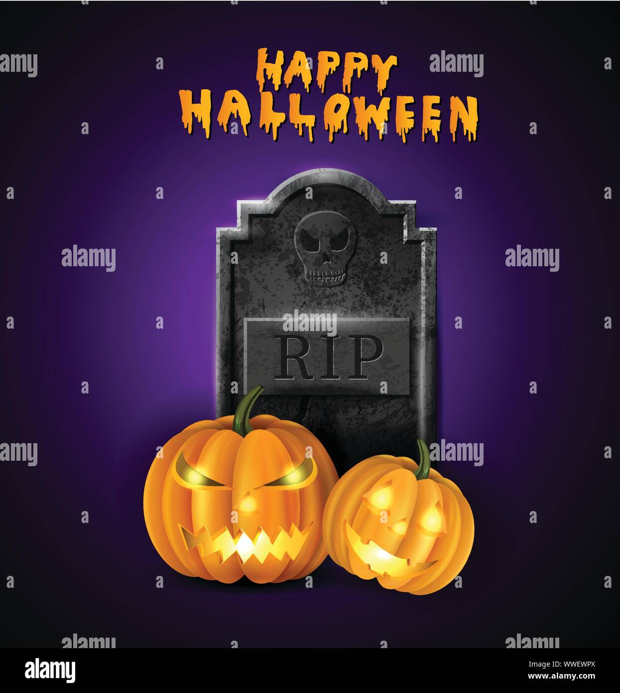 Cartoon grave with tombstone a Vector illustration Stock Vector Image ...