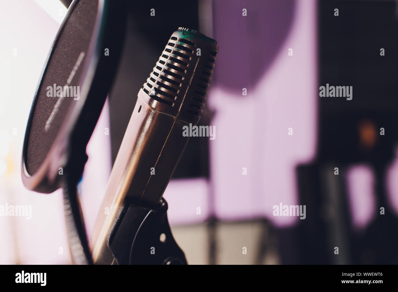 Professional condenser studio microphone, Musical Concept. recording ...