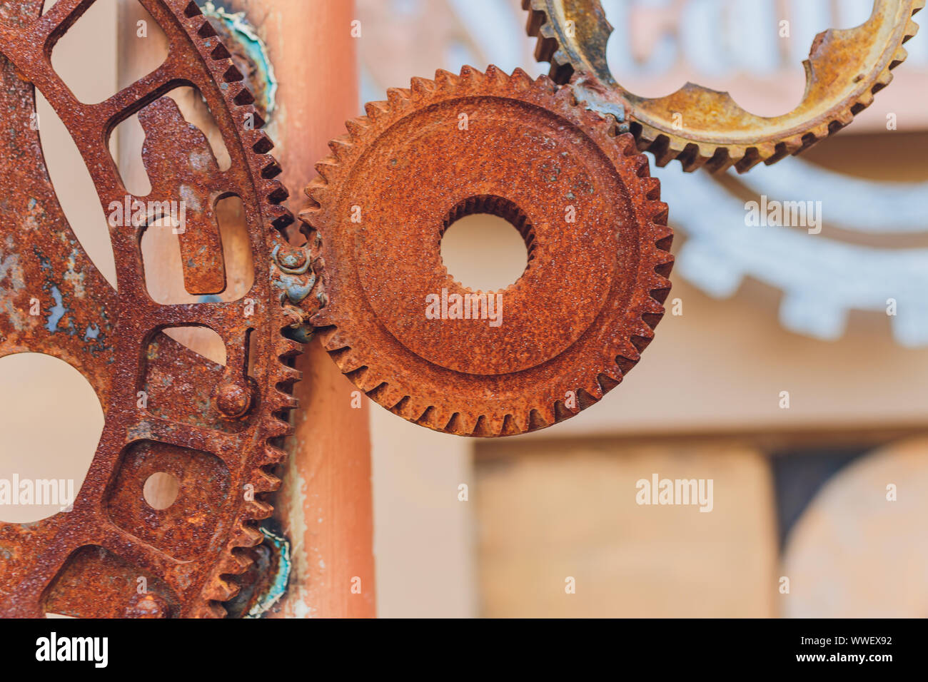 Collage gears clock hi-res stock photography and images - Alamy