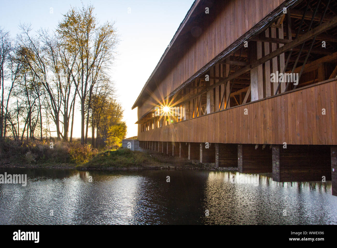 Buck Run Covered Bridge, Ohio Stock Photo - Alamy