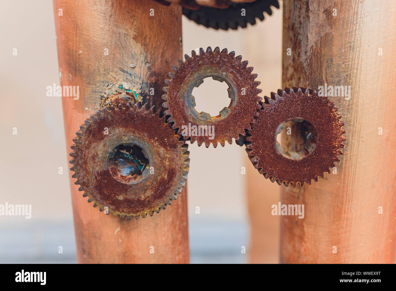 Collage gears clock hi-res stock photography and images - Alamy
