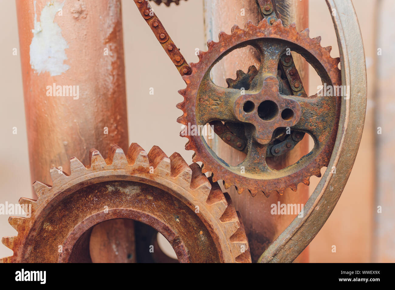 Collage gears clock hi-res stock photography and images - Alamy