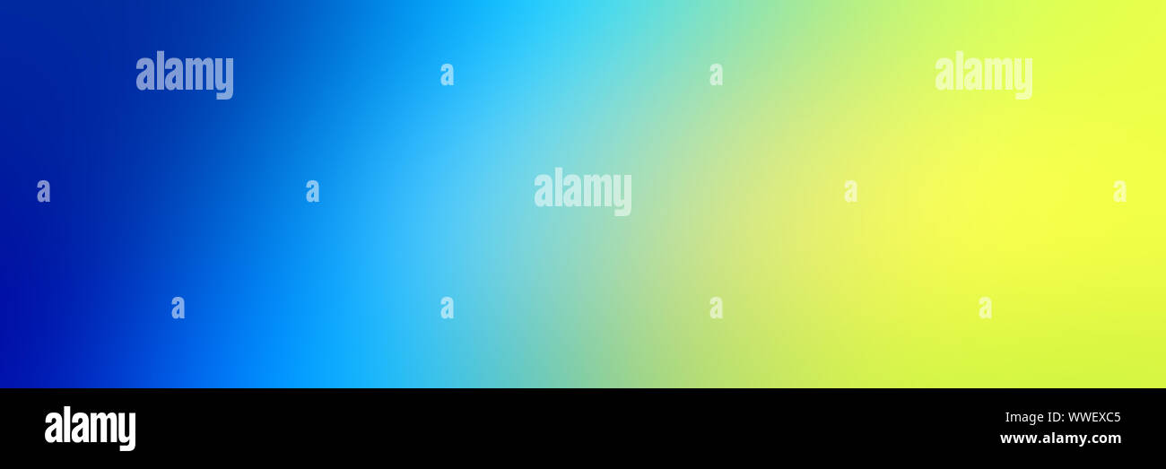 Bold bright blue yellow and green background colors blurred in gradient ...