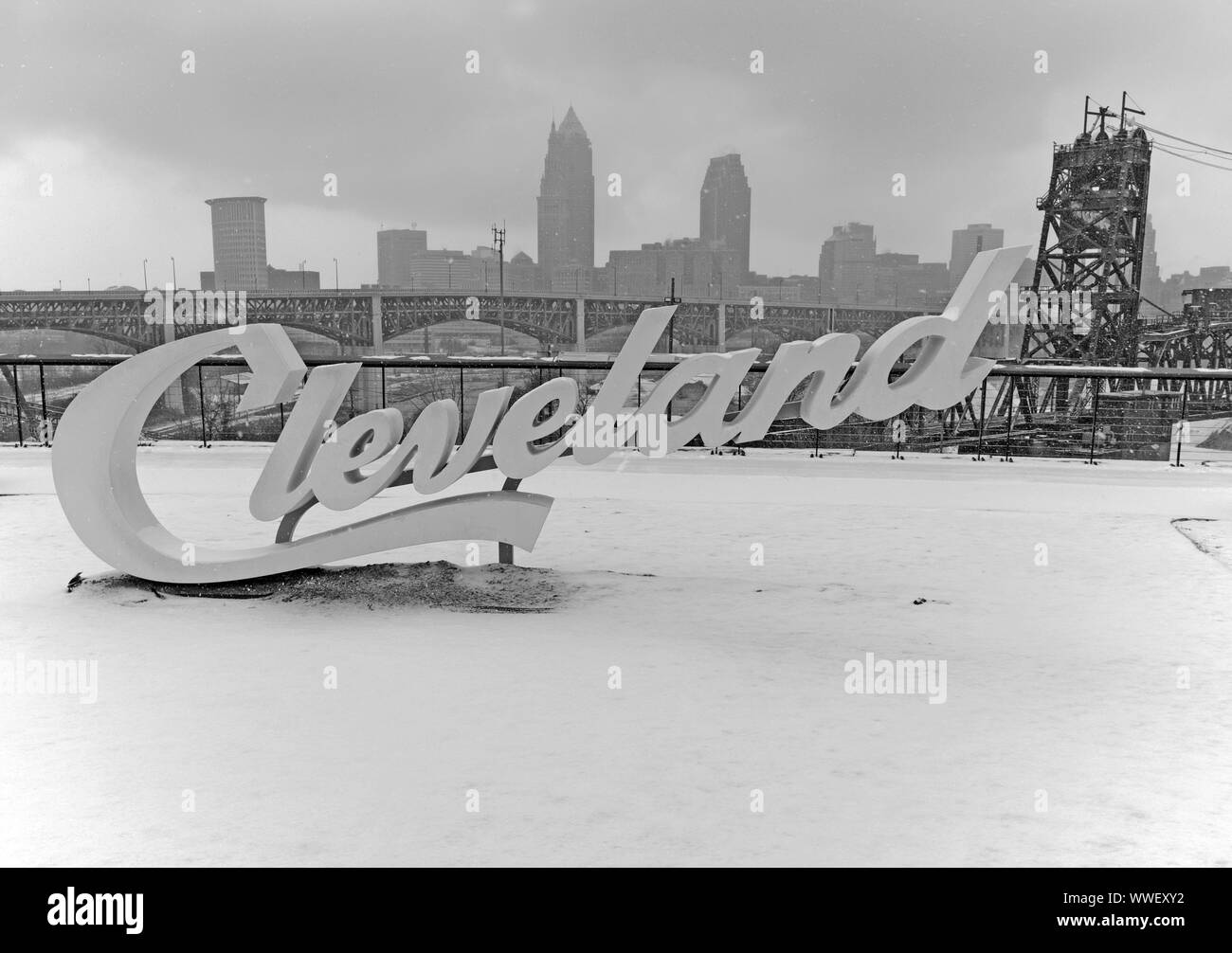 Beautiful Cleveland Winter Skyline