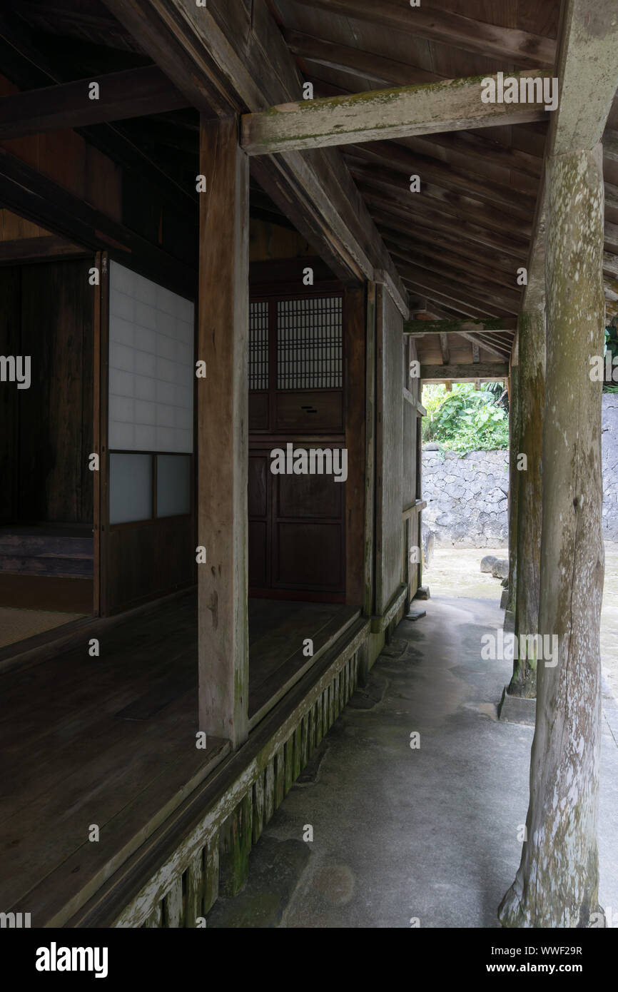 Interior of the Takara Residence, a traditional Okinawan house, Geruma ...
