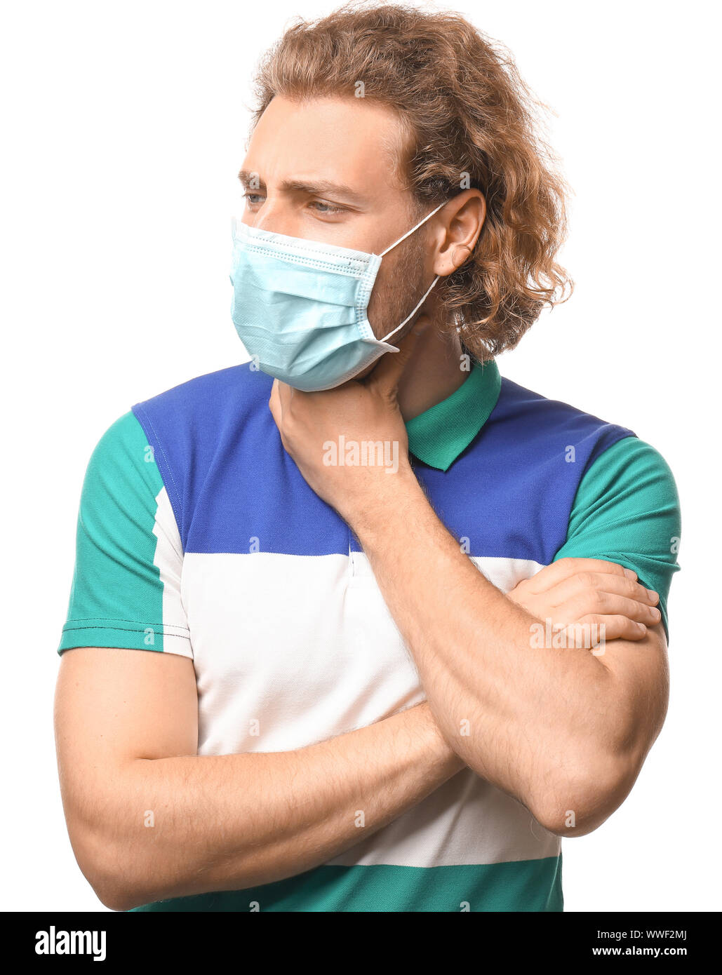 Portrait guy wearing white respiratory hi-res stock photography and ...