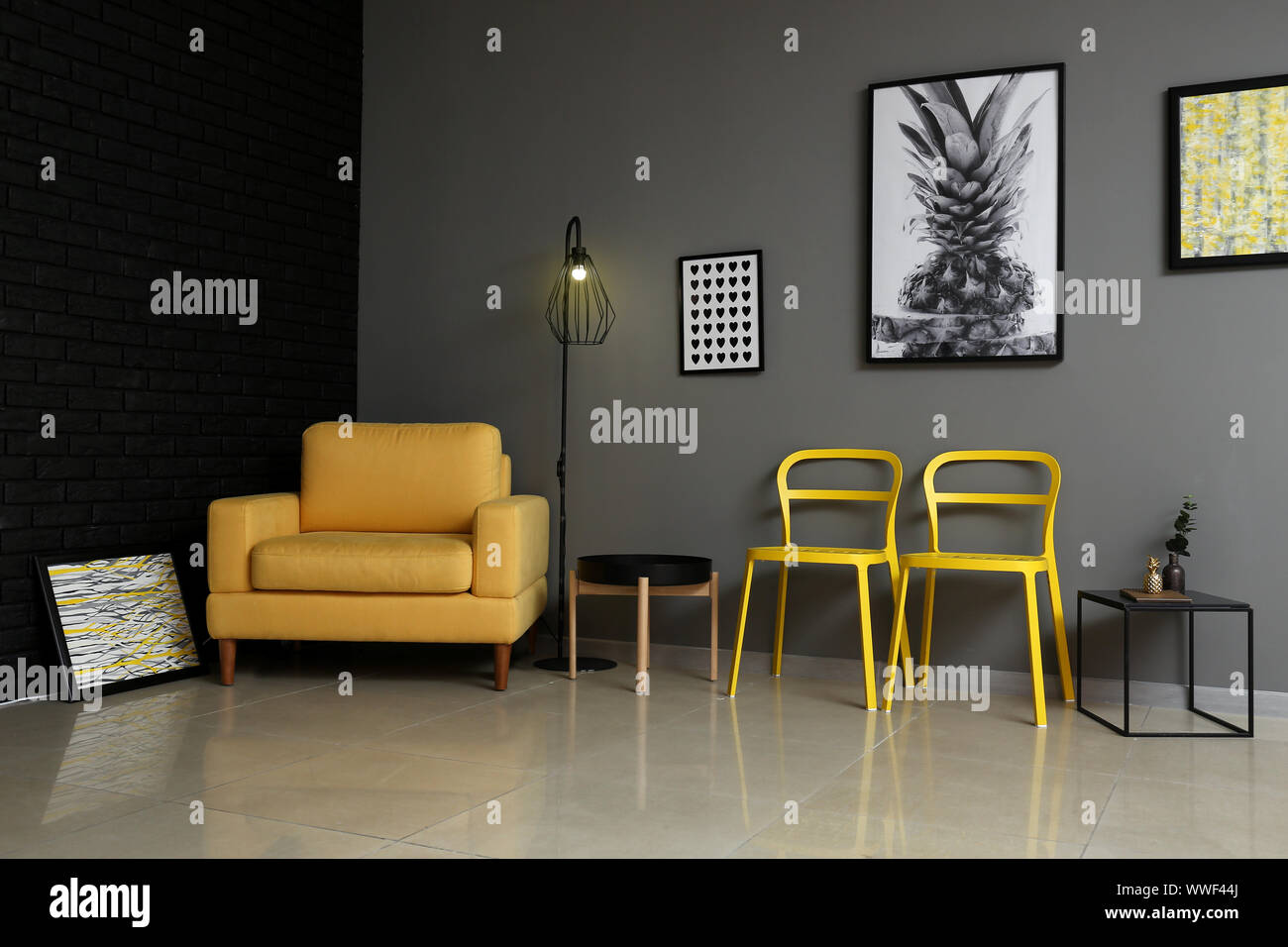 Interior of modern comfortable room Stock Photo - Alamy