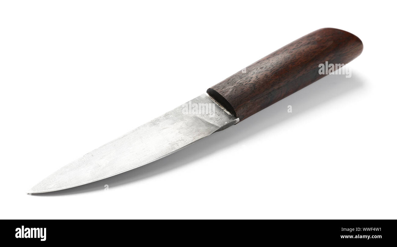 Sharp knife on white background Stock Photo - Alamy