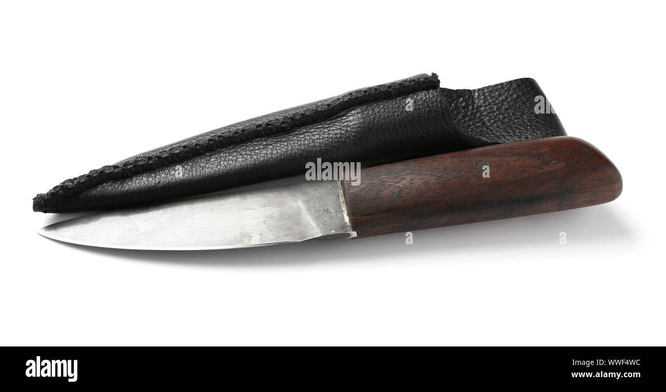 Sharp knife on white background Stock Photo - Alamy