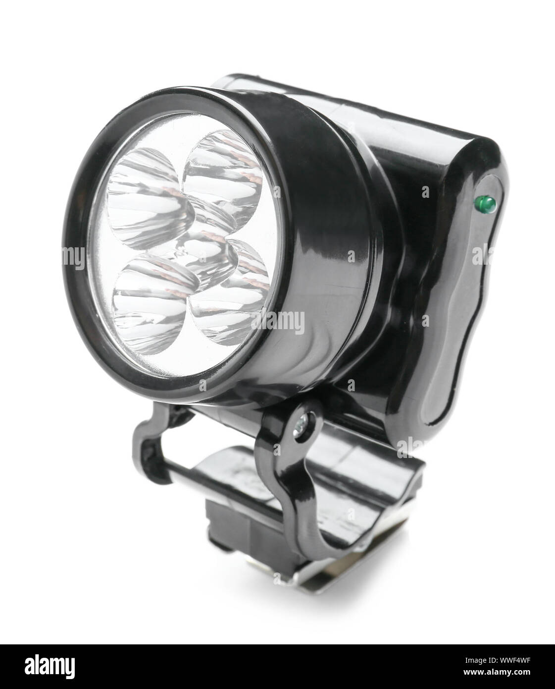 Modern flashlight on white background Stock Photo - Alamy