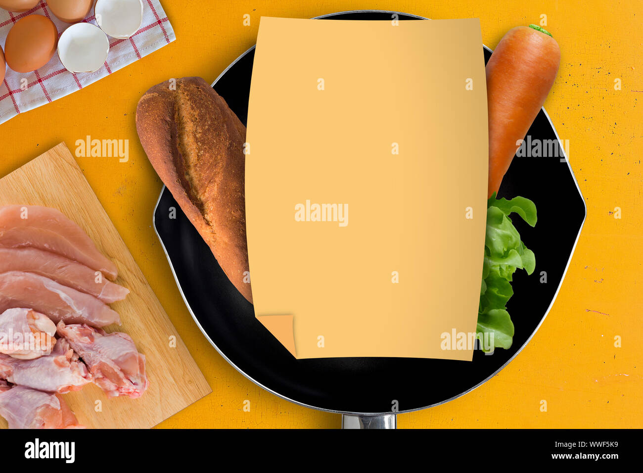 Kitchen concept cook ingredient paper hi-res stock photography and ...