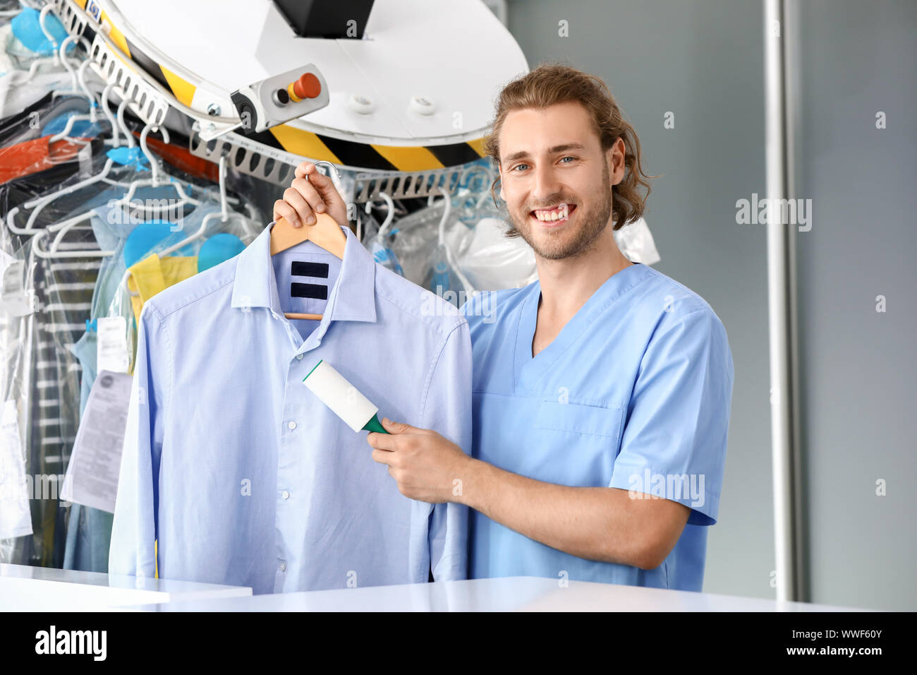 Dry cleaners hi-res stock photography and images - Alamy