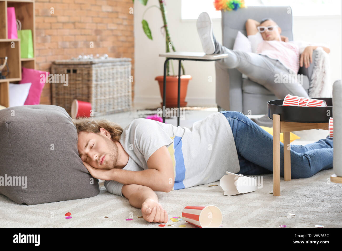 Drunk tired people sleeping after hi-res stock photography and images ...