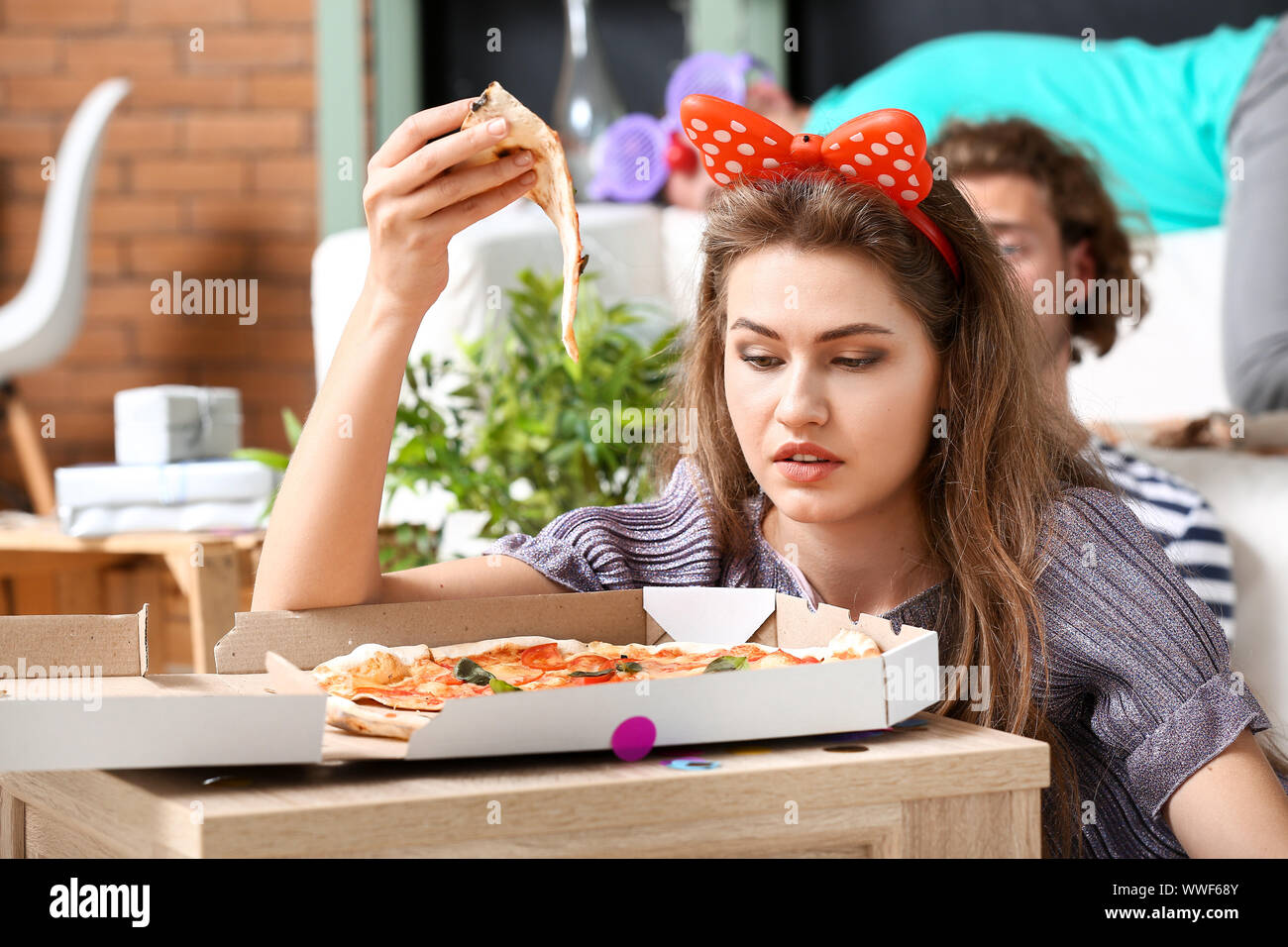 Exhausted woman party hi-res stock photography and images - Alamy