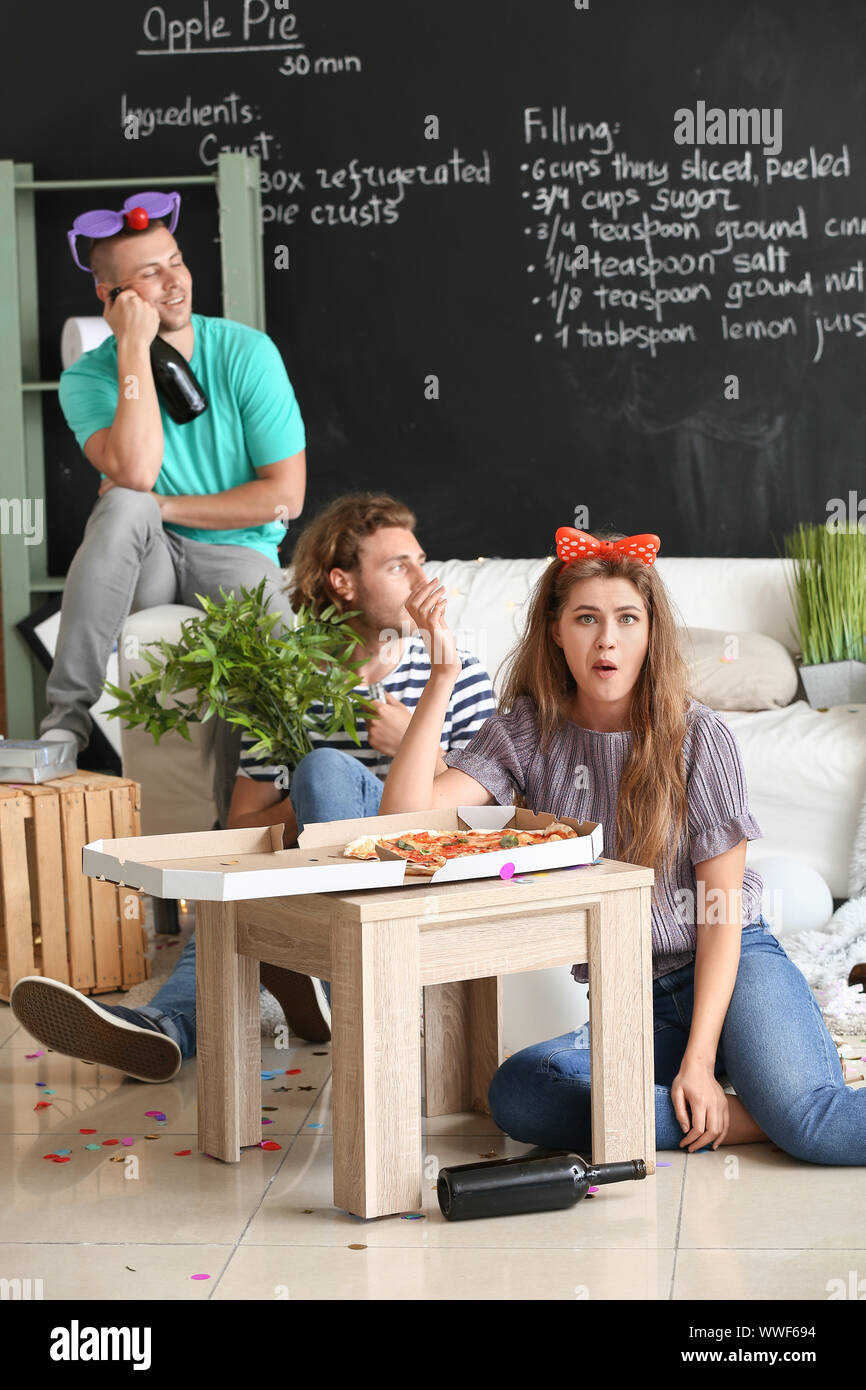 Young people after party at home Stock Photo - Alamy