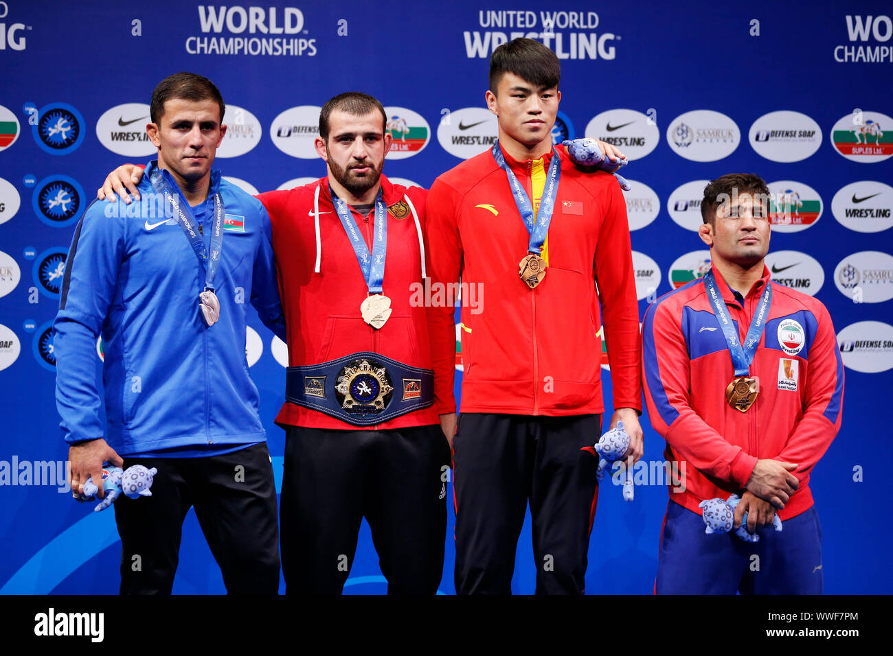 Nursultan, Kazakhstan. 15th Sep, 2019. (L to R) Rafig Huseynov (AZE ...