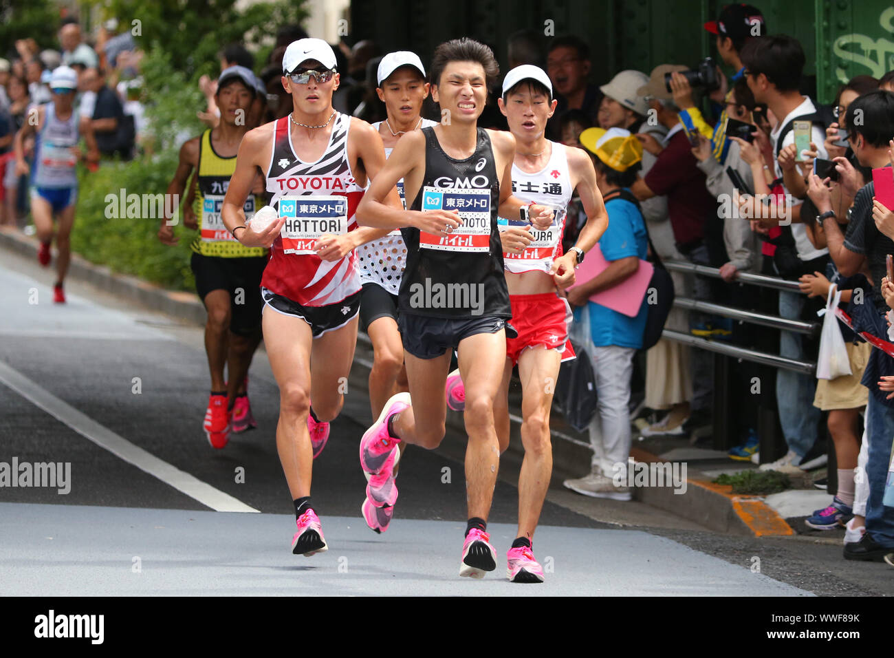 Tokyo, Japan. 15th Sep, 2019. (L to R) Yuma Hattori, Suguru Osako, Ryo Hashimoto, Shogo Nakamura ...