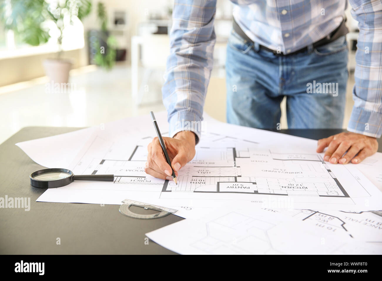 Male architect working in hi-res stock photography and images - Alamy