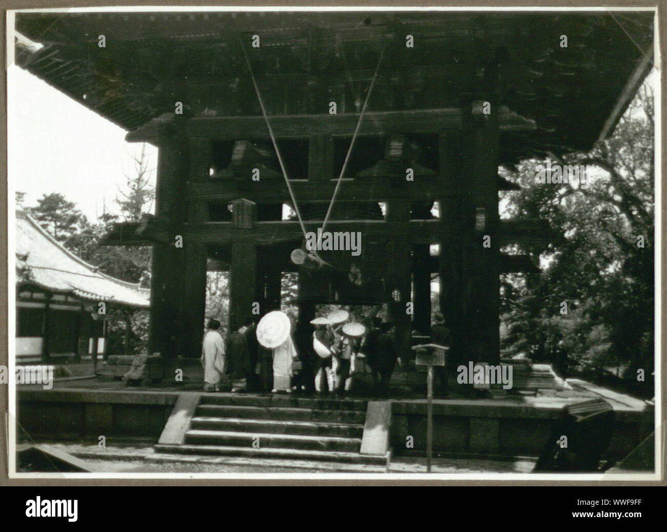 Big bell in Nara, Japan. 1935 Stock Photo - Alamy