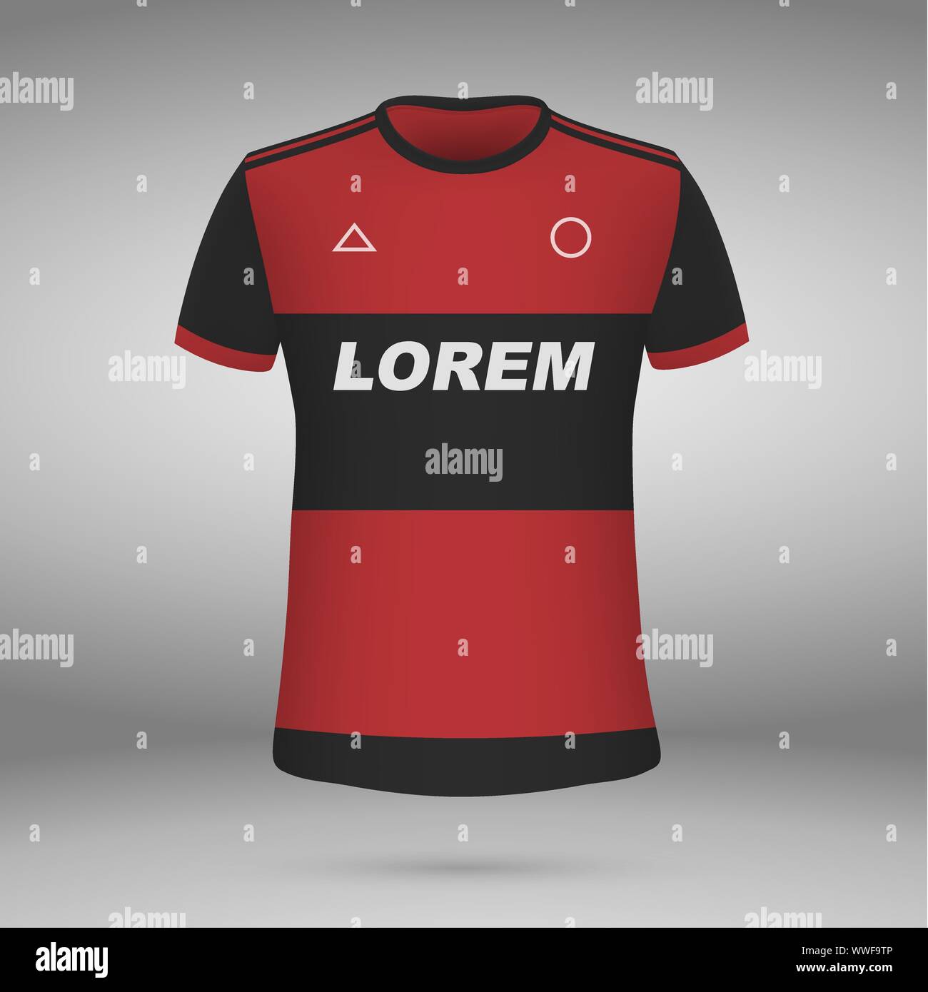 football kit Flamengo, t-shirt. soccer jersey. Vector illustration ...