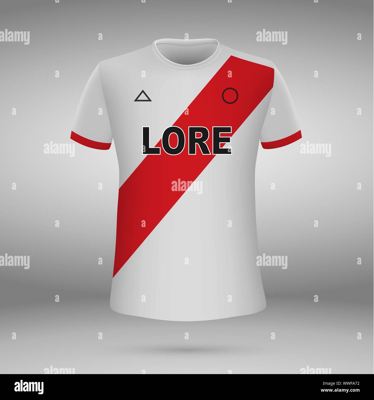 football kit River Plate, t-shirt. soccer jersey. Vector illustration ...