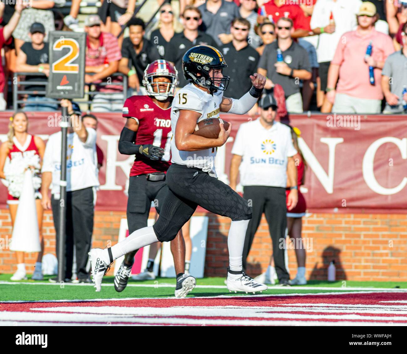 Troy, Alabama, USA. 14th Sep, 2019. Troy University Trojans played host ...