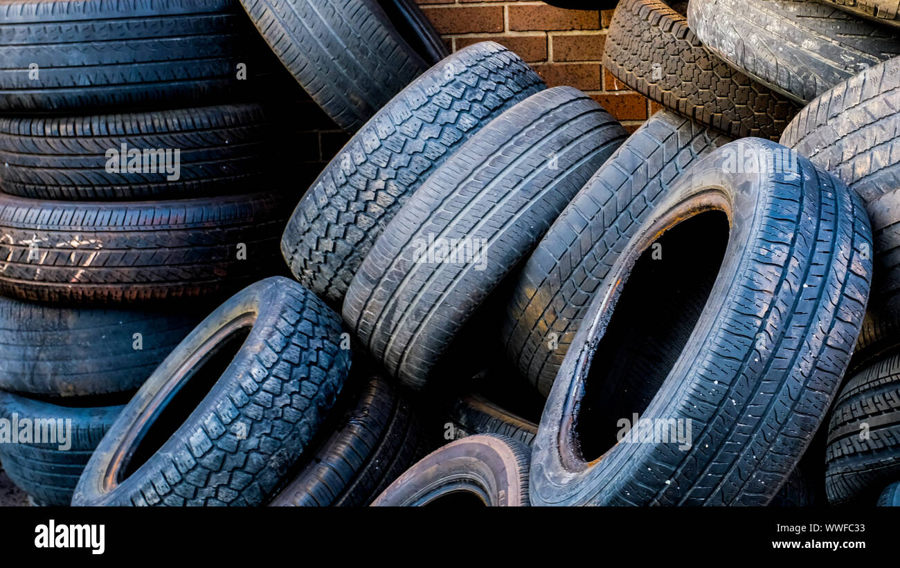 Old discarded car tires Stock Photo - Alamy