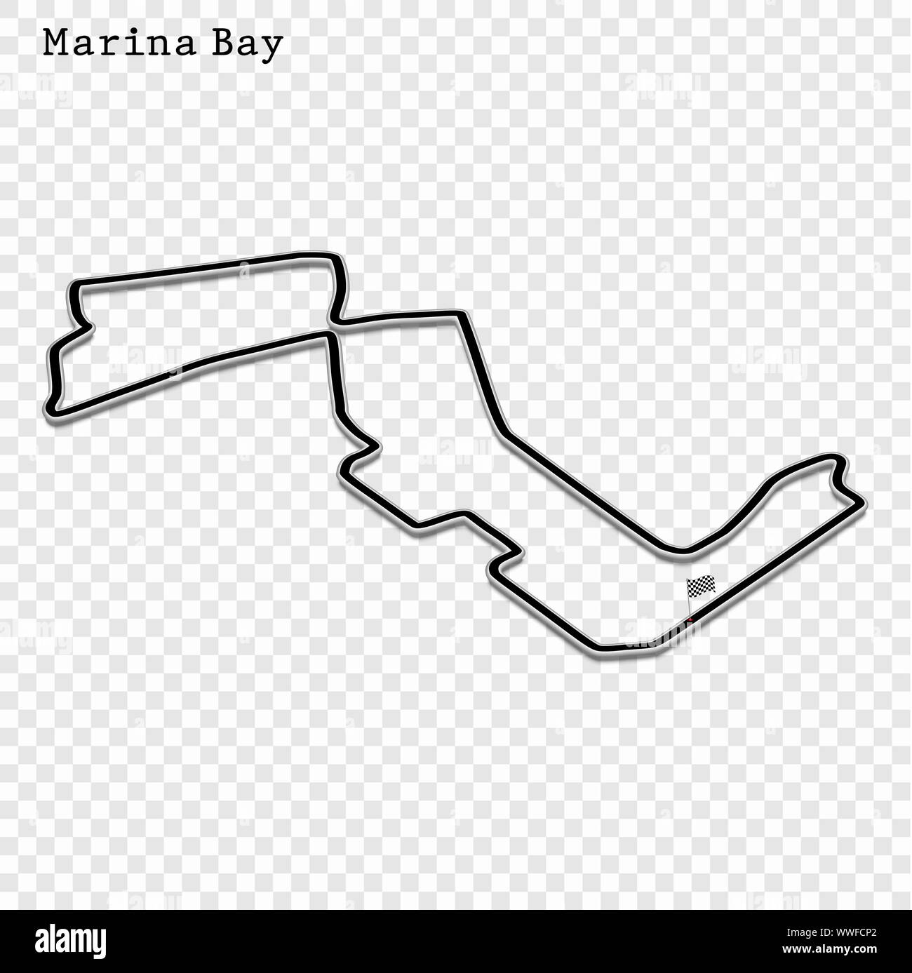 Singapore grand prix race track. circuit for motorsport and autosport ...