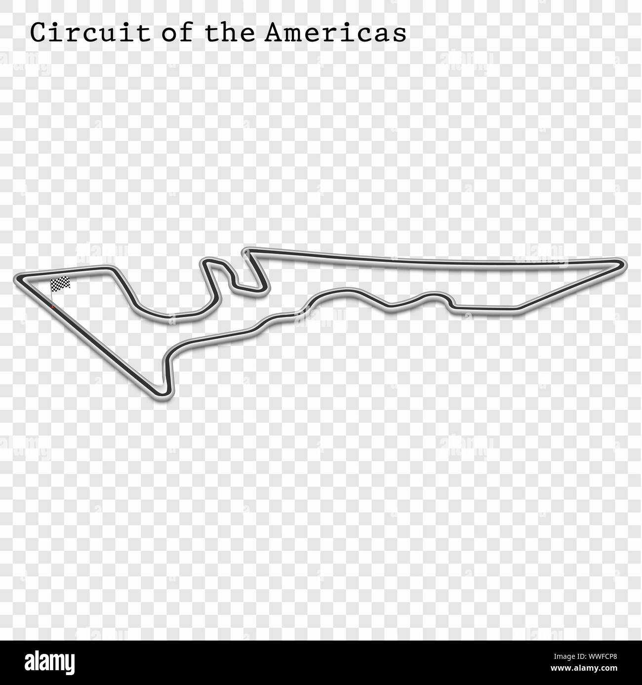 USA grand prix race track. circuit for motorsport and autosport. Vector ...