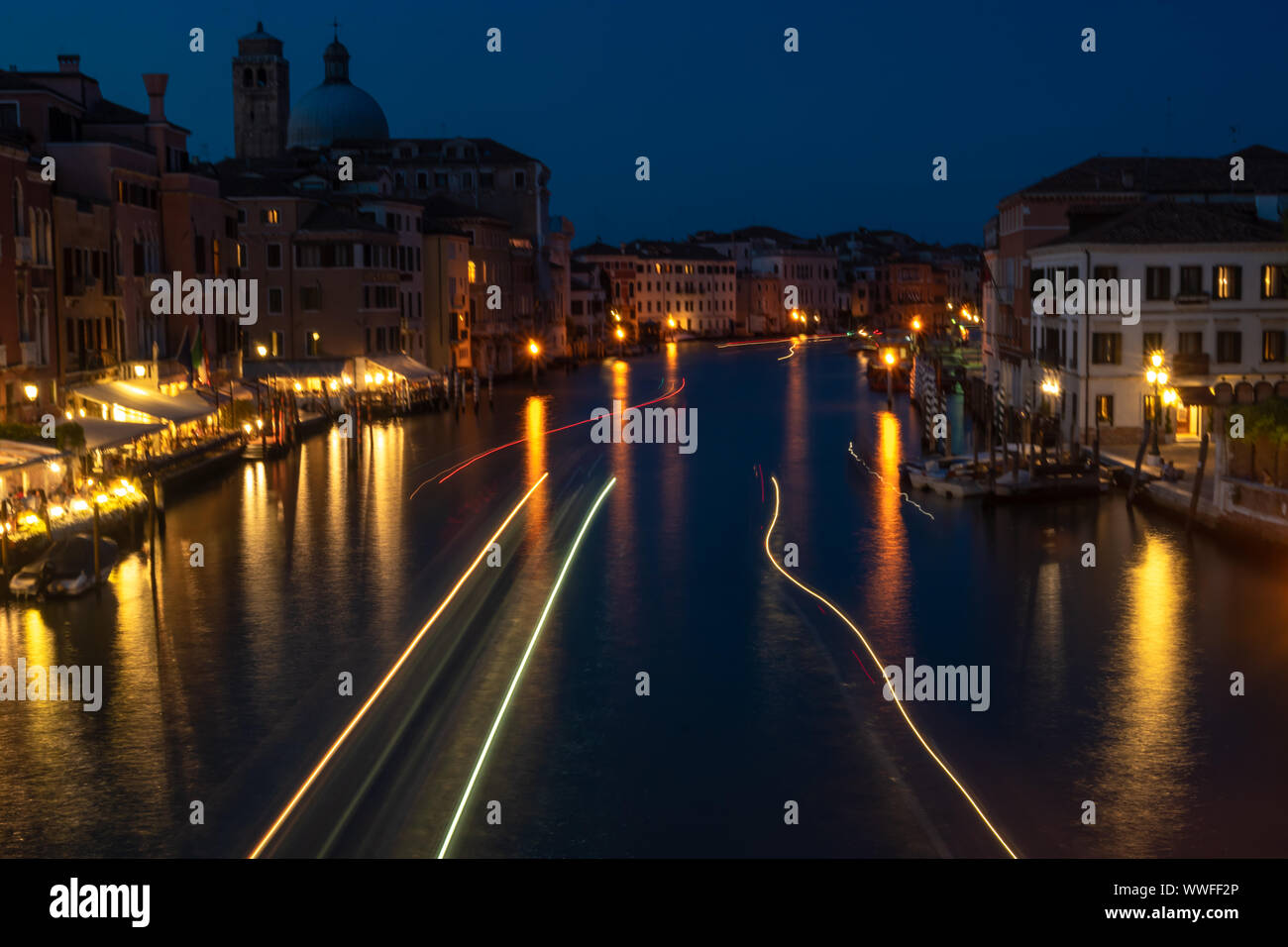Venice Grand Canal at Night Stock Photo - Alamy